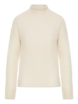 Max Mara Umile Long-sleeved Knitted Jumper - White