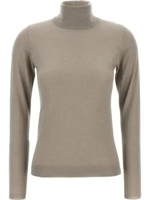 Brunello Cucinelli Ribbed Knit Turtleneck Jumper - Nude