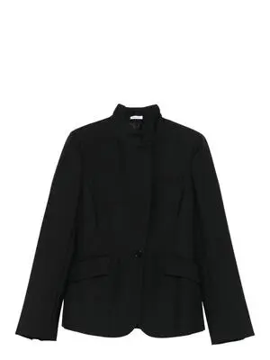 Alexander McQueen High-neck Single-button Jacket - Black