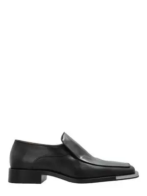 Bottega Veneta Square Toe Slip-on Loafers - Black