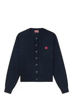 Kenzo Logo Embroidery Cardigan - Black