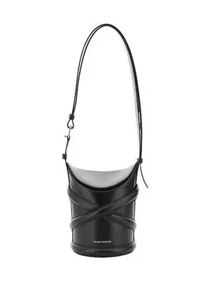 Alexander McQueen Small Curve Bucket Bag - Black