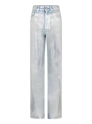 Rabanne Mid-rise Straight Leg Jeans - Gray
