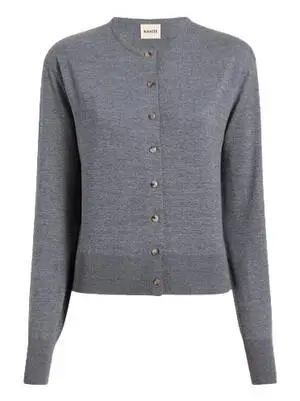 Khaite The Jackie Cardigan - Sterling Silver