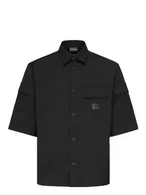 Emporio Armani Looose Fit Work Shirt - Black