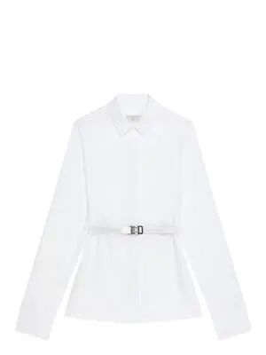 Givenchy 4g Belted Poplin Shirt - White