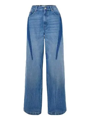 DION LEE Dion Lee Patchwork Wide Leg Jeans