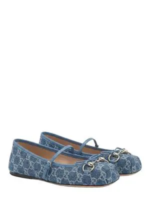 GUCCI Gucci Horsebit Bow Ballet Flats