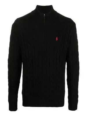 Polo Ralph Lauren Polo Ralph Lauren Half-Zip Long-Sleeved Jumper Black