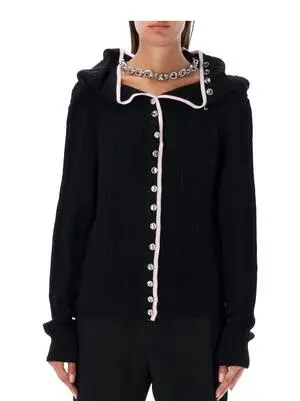 Y/project Single-breasted Long-sleeved Cardigan - Black