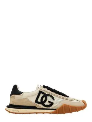 Dolce & Gabbana Dg Logo Patch Sneakers - Nude