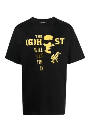 Raf Simons Slogan-print Short-sleeved T-shirt - Black