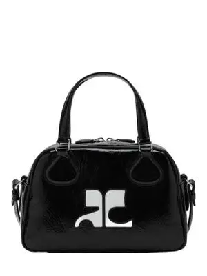 COURREGES Re-edition Bowling Bag With Double Zipper - Black