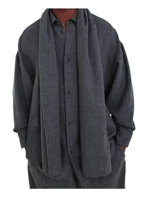 DARKPARK George Detachable Scarf Shirt - Black