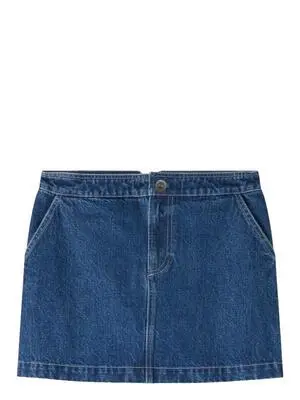 A.P.C. A.P.C. Logo-Patch Denim Skirt