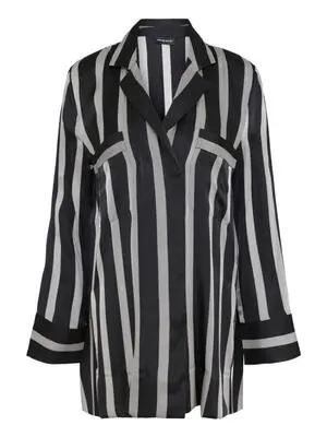 ANINE BING Striped Shirt - Black