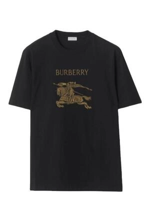 Burberry Ekd Embroidered Crewneck T-shirt - Black