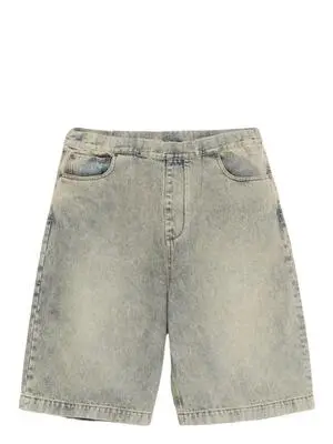 ENTIRE STUDIOS Straight Leg Denim Shorts - Gray