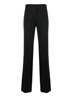 Off-White High-waist Split-hem Tailored Trousers - Black