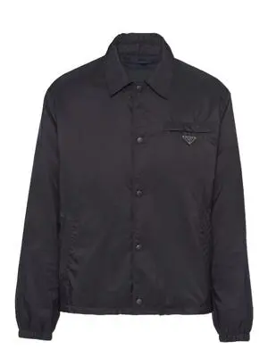 Prada Logo Plaque Blouson Jacket - Black