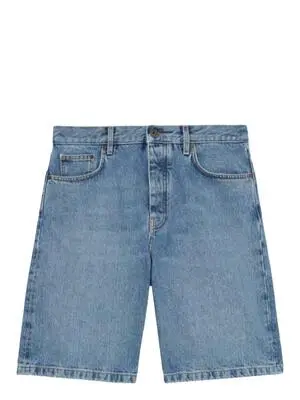 Off-White Arrow-motif Denim Shorts - Light Medium Blue