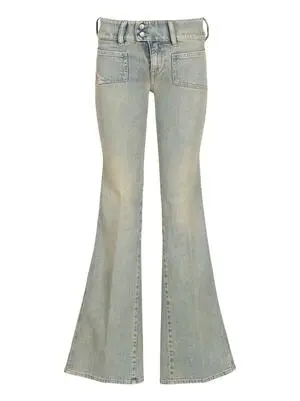 DIESEL® Diesel High-Rise Bootcut Jeans With Double-Button Placket