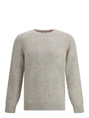Brunello Cucinelli Brunello Cucinelli Crewneck Knitted Jumper Light Gray