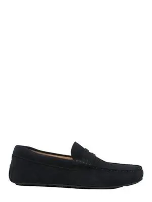 Hugo Boss Suede Loafers With Moccasin Toe - Dark Blue