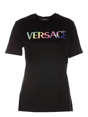 VERSACE Versace Short-Sleeved T-Shirt With Embroidered Logo
