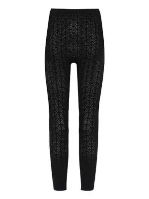 Alaïa Elastic Waist Leggings - Black
