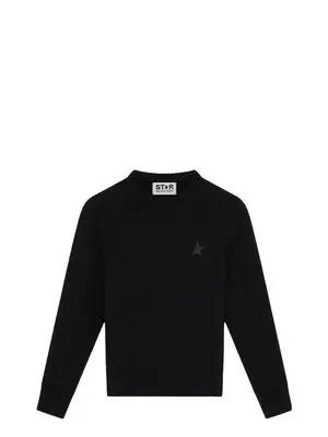 GOLDEN GOOSE Athena Star Collection Crewneck Sweatshirt - Black