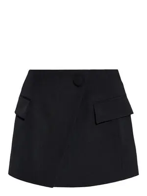 Balmain Tailored Asymmetrical Mini Skirt - Black