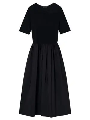 Emporio Armani Short-sleeved Maxi Dress - Black