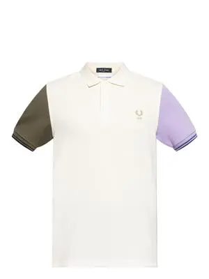 Comme Des Garçons Comme Des Garons Shirt X Fred Perry Logo Embroidered Polo Shirt - Cream