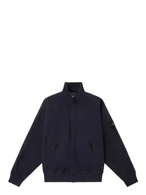 Stone Island Oversized Fit Zip Pockets Track Jacket - Dark Blue