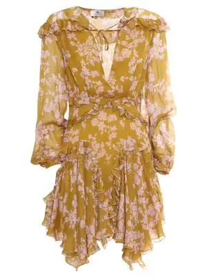 Elisabetta Franchi Elisabetta Franchi Ruffled Floral Print Voile Dress No