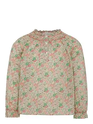 Bonpoint Floral Print Ruffled Blouse - Nude