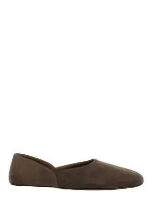 Khaite Khaite Jane Ballerine Flat Sable Suede