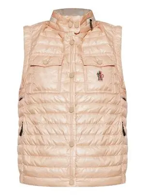 Moncler Logo Patch Padded Gilet - Pink