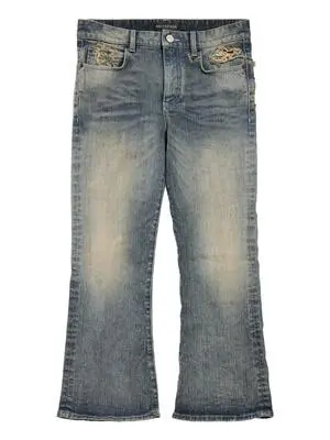 Balenciaga Distressed Flare Jeans - Gray
