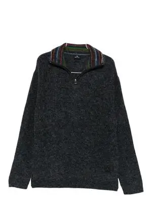 PAUL SMITH Paul Smith Half-Zip Striped Collar Jumper