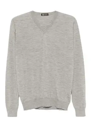 Colombo V-neck Sweater - Heather Gray