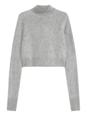 Sportmax Pure Cashmere High Neck Sweater - Medium Gray