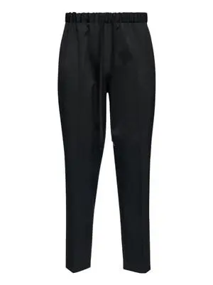 MAISON MARGIELA Drawstring Tapered Leg Trousers - Black