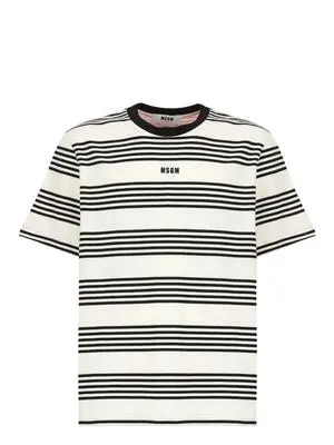 MSGM Striped T-shirt - White