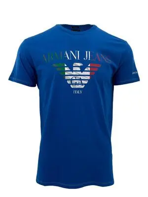 Emporio Armani Item O-neck Short-sleeved T-shirt - Blue