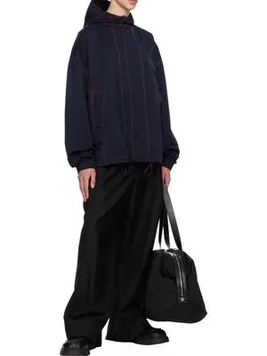 Bottega Veneta Drawstring Hood Casual Jacket - Black