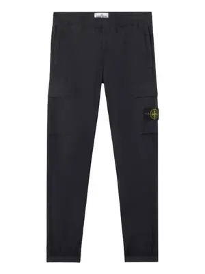 Stone Island Compass Patch Tapered Cargo Pants - Navy