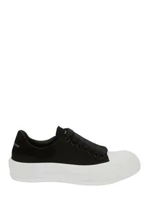 Alexander McQueen Lace-up Round Toe Sneakers - Black