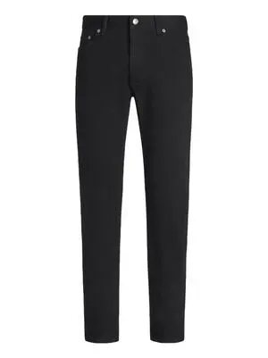 Zegna Tailored Chinos With Belt Loops - Black